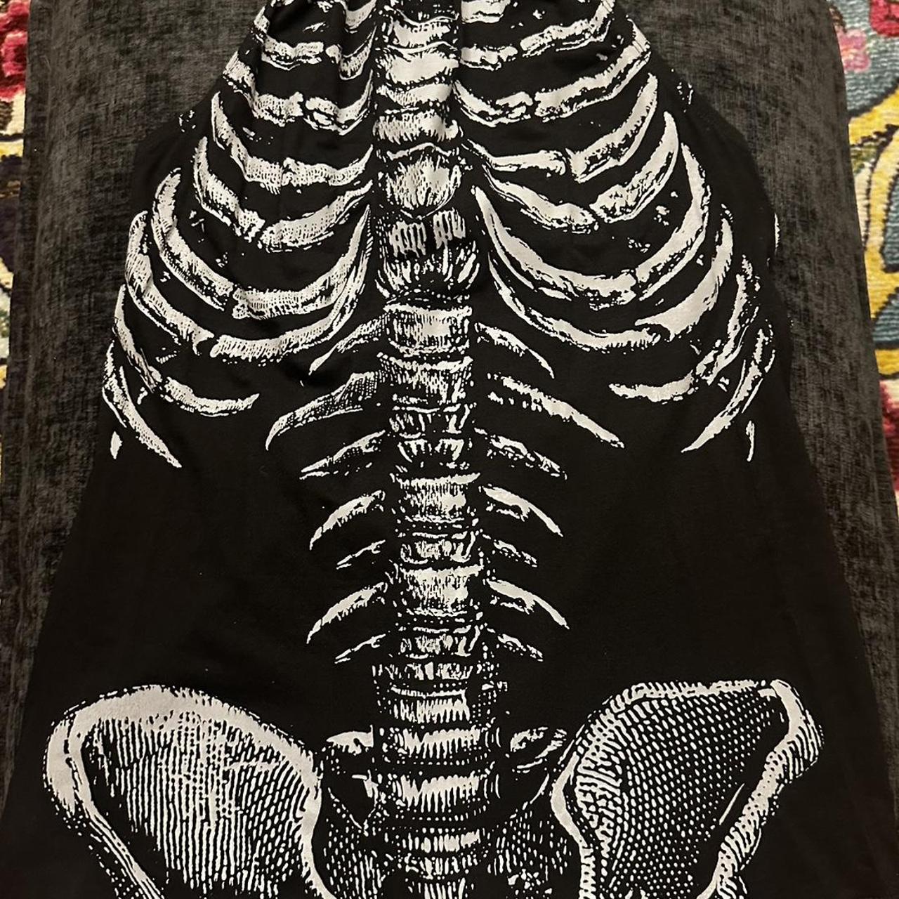 Dolls kill skeleton bodysuit Size Xl Worn... | Depop