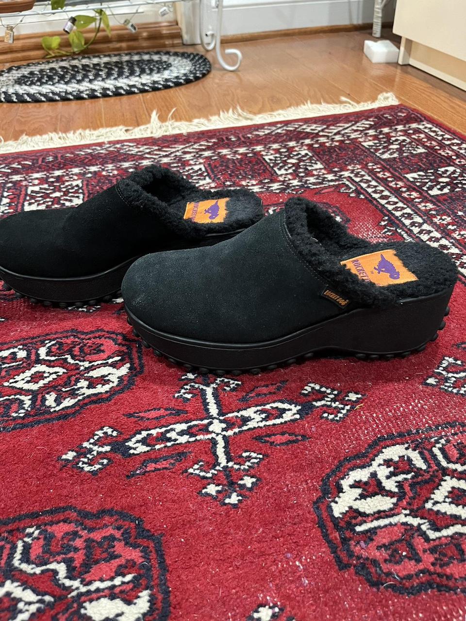 Black Rocket Dog Suede Clogs 🐕‍🦺 fur lined and super... - Depop
