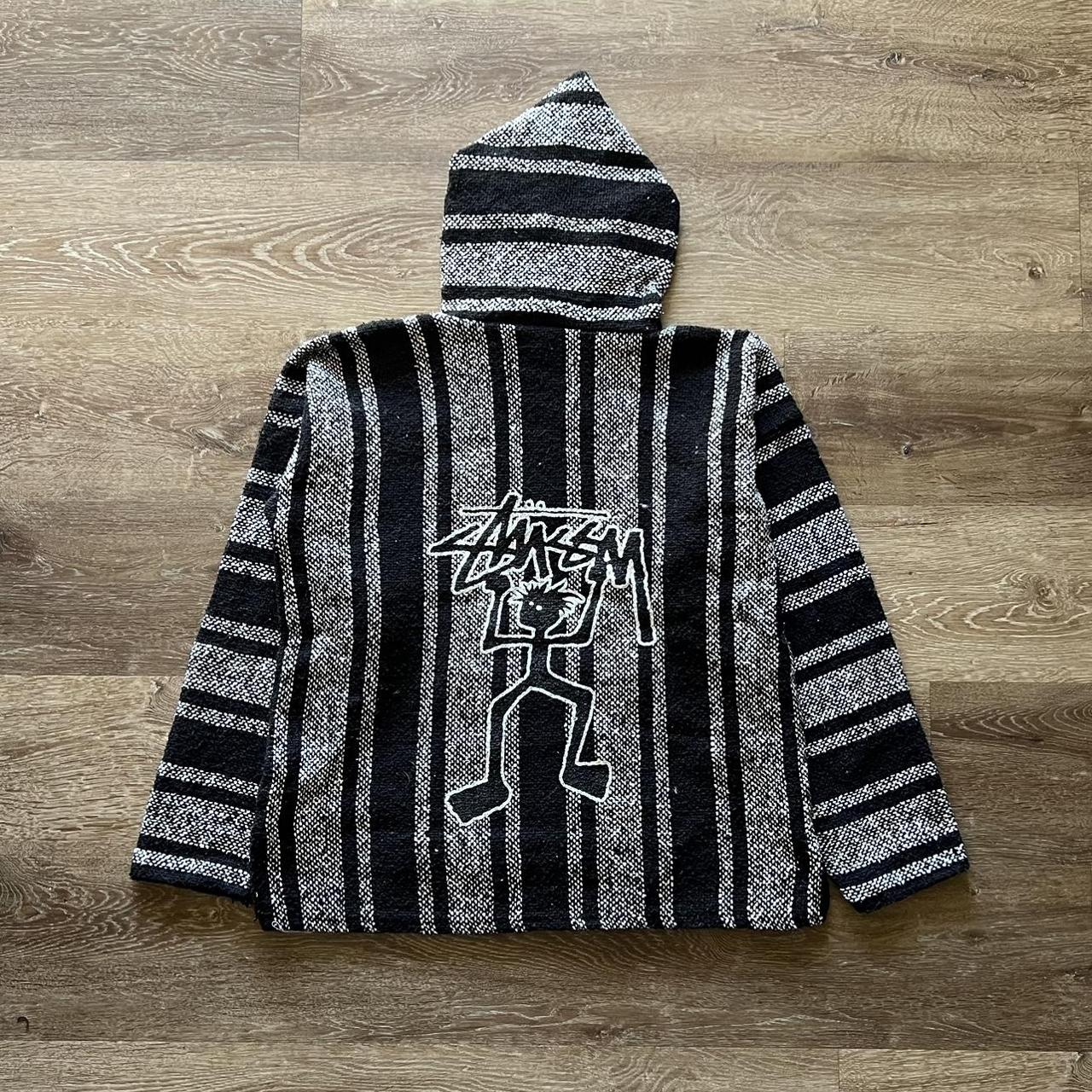 Vintage 90’s Stussy Poncho Drug Rug Hoodie Size M/L... - Depop