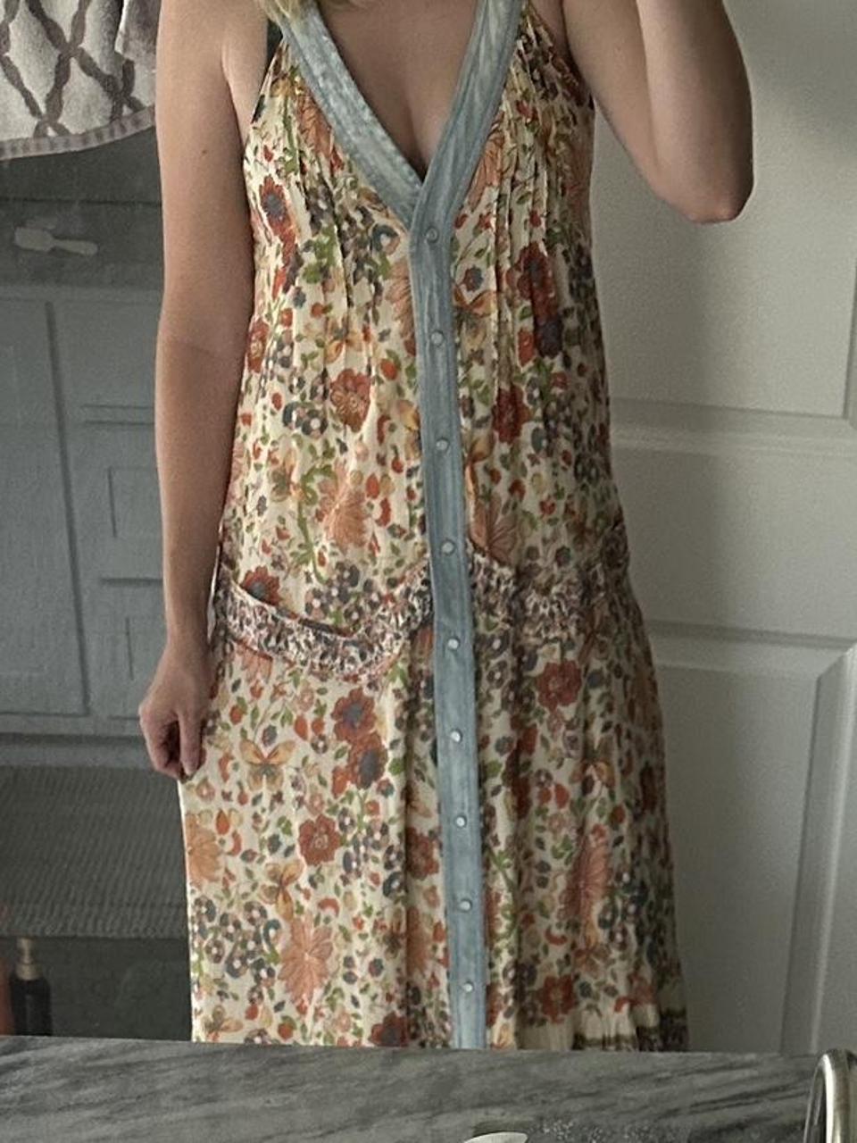 Free people kelso maxi dress in size small.... - Depop