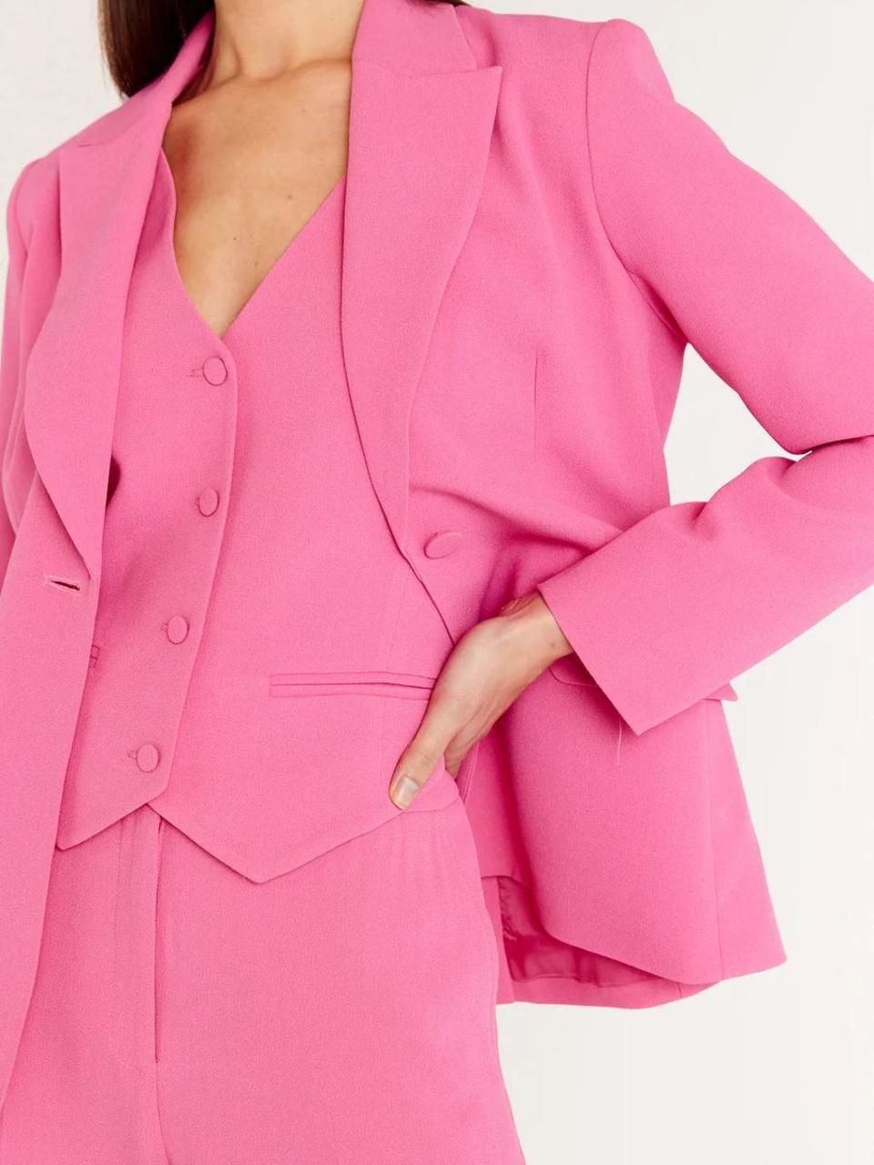 Pink vest top (waistcoat) - Perri Cutten Size UK 8... - Depop