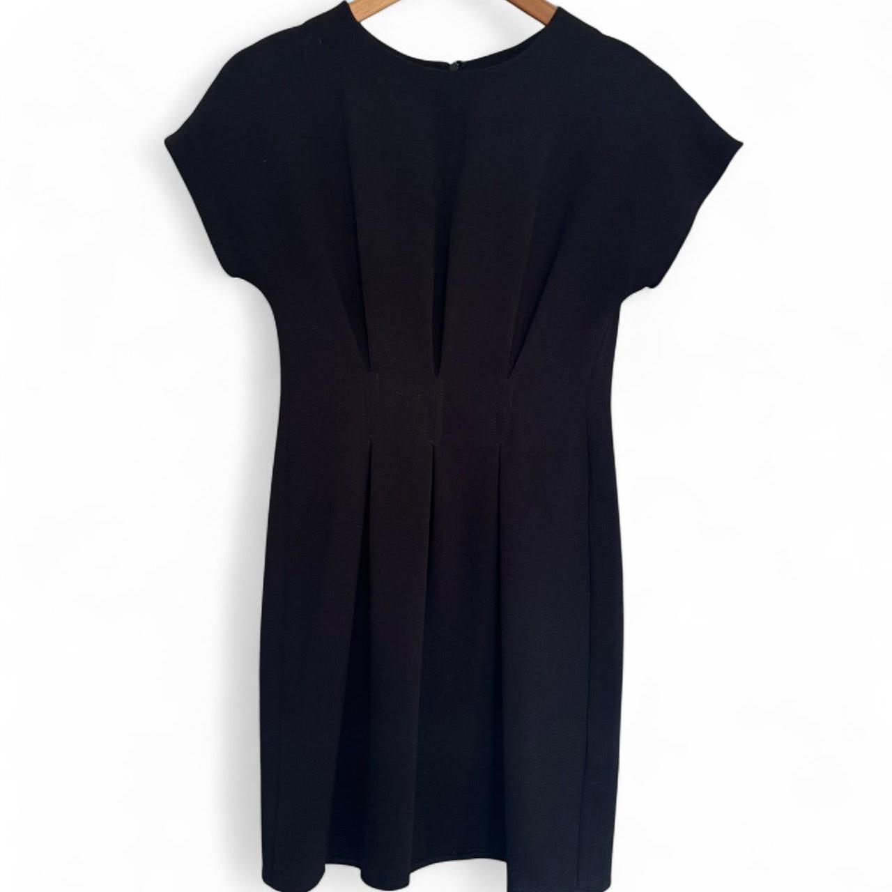 ASOS design black dress with pleated detail and... | Depop