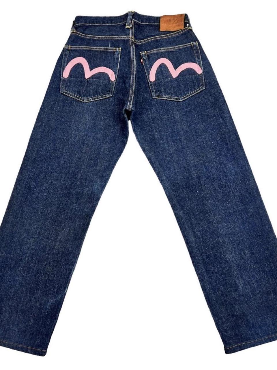 Evisu Pink Gull Japanese Selvedge Denim Jeans.... - Depop