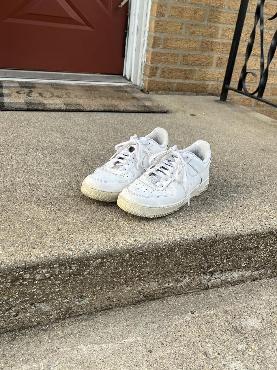 Nike AF1 Size 8 A pair of white air force 1s. Kinda... - Depop