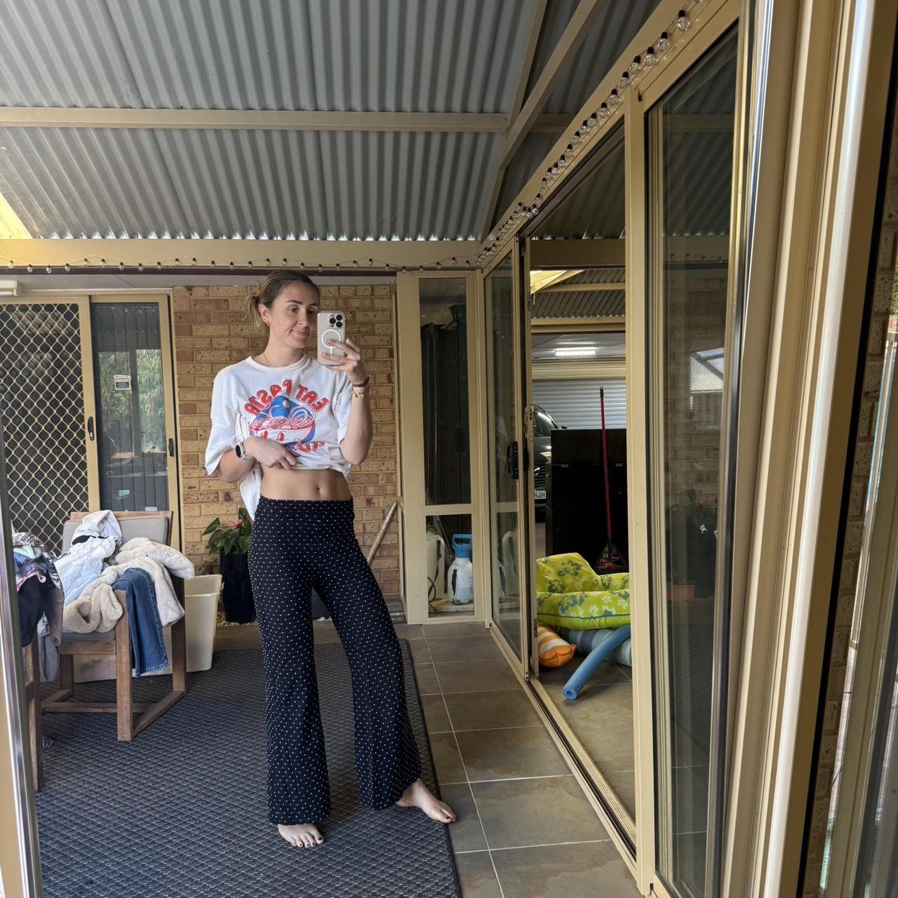 Funky Glasson’s flared spotty pants size M | Depop