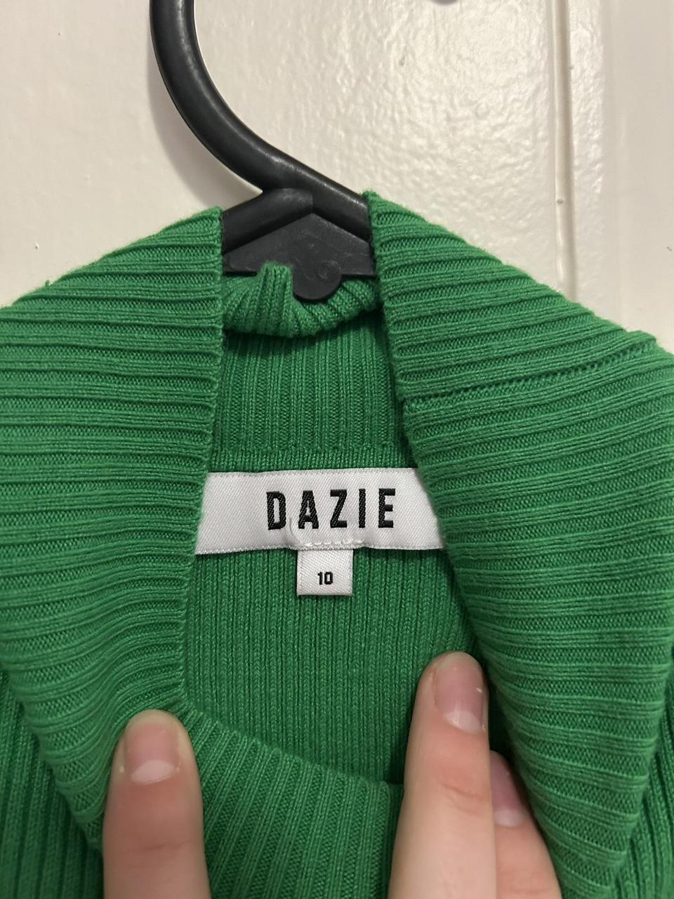 Dazie unique ribbed green cut high neck shirt. Worn... - Depop