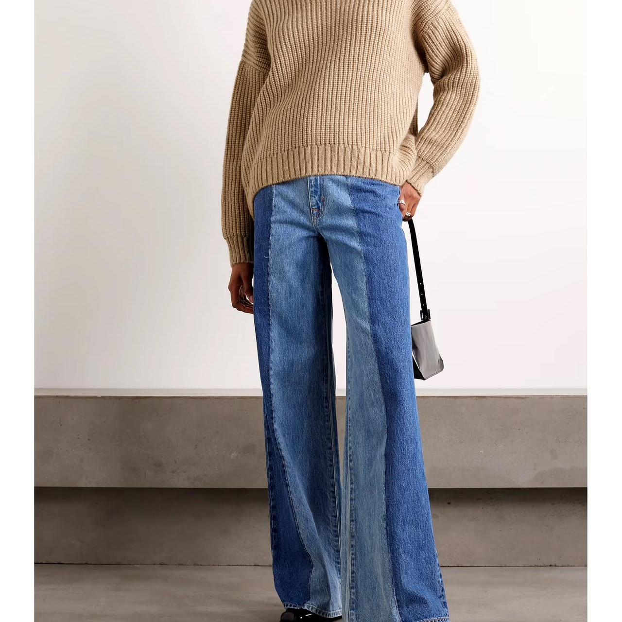 Anine Bing ribbed-knit turtle knock sweater Beige /... - Depop