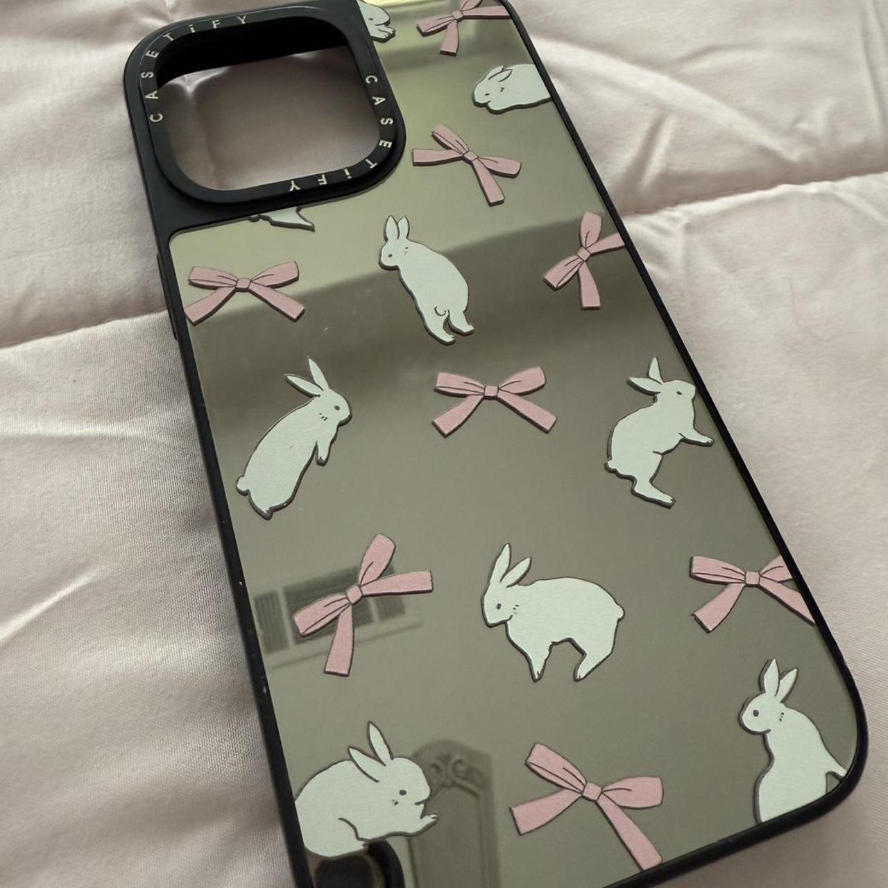 Casetify rabbit bow mirror case Normal wear iPhone... | Depop