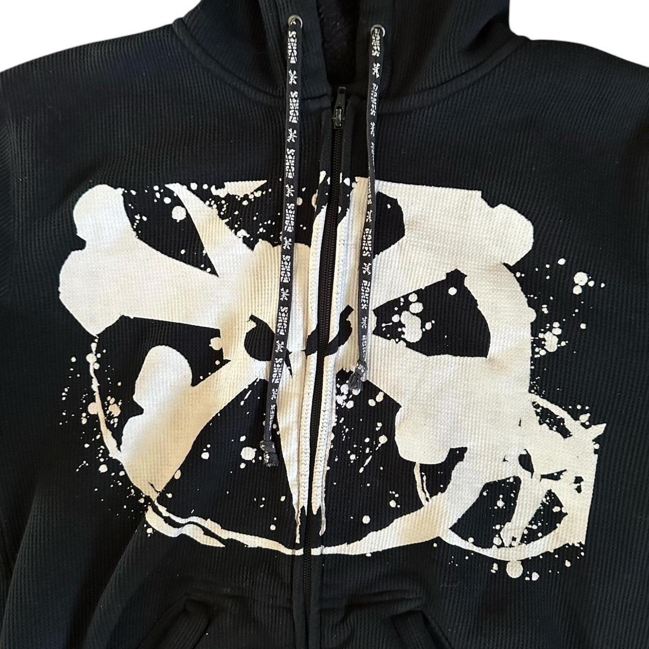 Y2K Bones Wheels Dirty Rat Hooded Sweatshirt All... | Depop