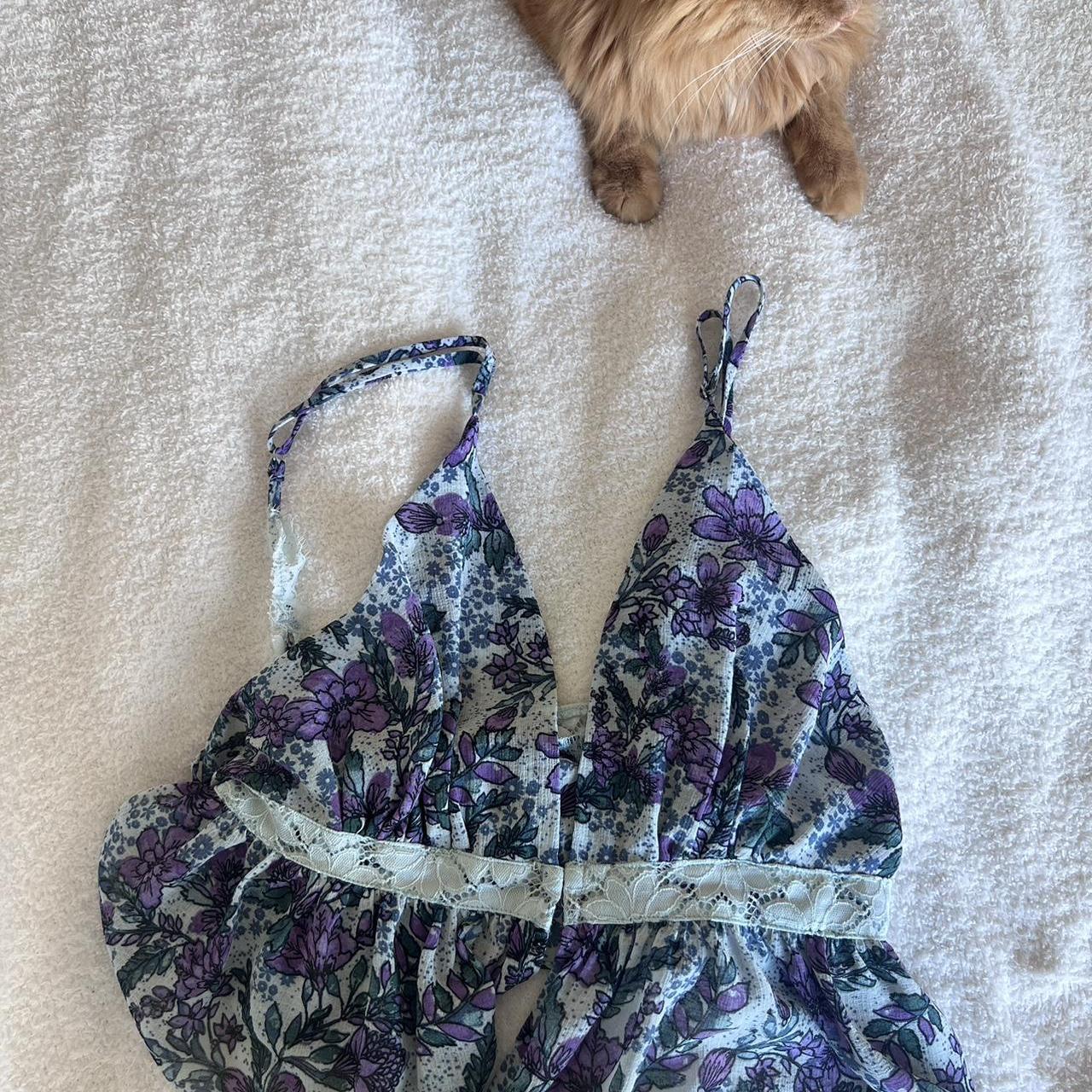 free people blouse size XS / S Blue / purple... | Depop