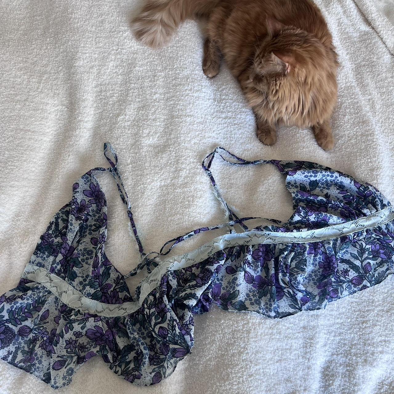 free people blouse size XS / S Blue / purple... | Depop