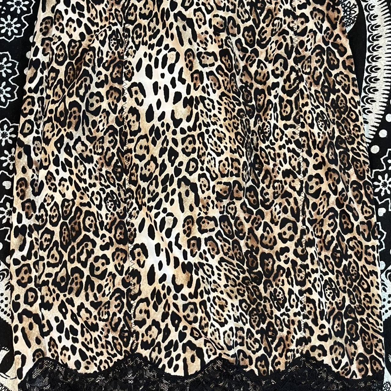 Vintage Victoria's Secret leopard print lace trim... | Depop
