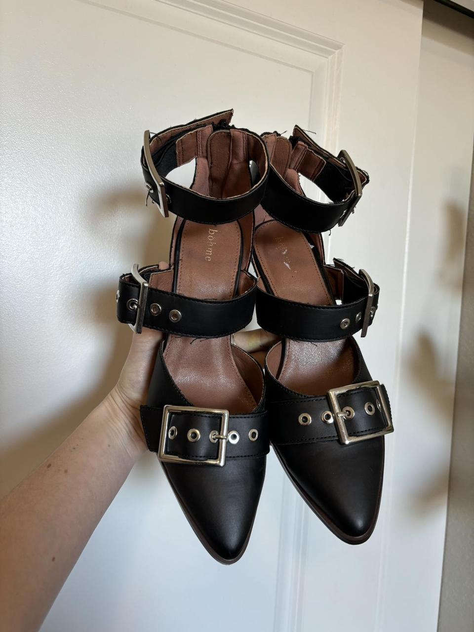 Triple strap buckle heels Bohme Size 9 - Depop