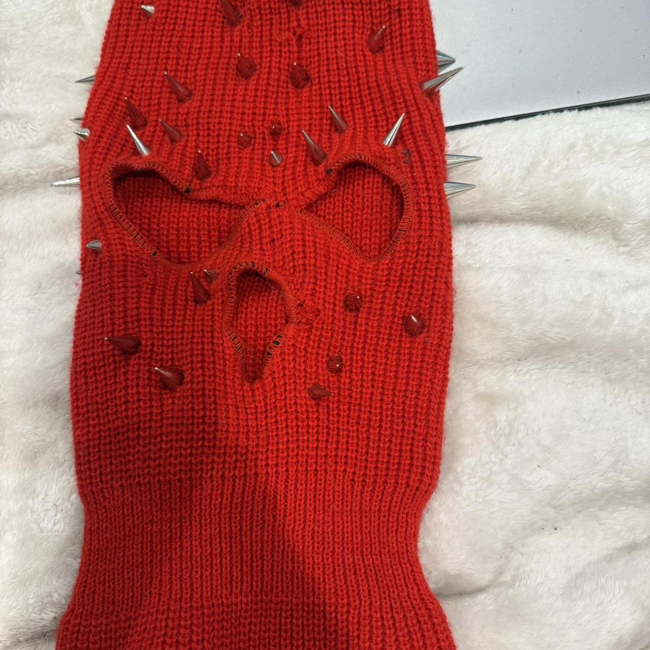 Red Spiked Ski Mask / Balaclava / Sheisty OS #red... | Depop