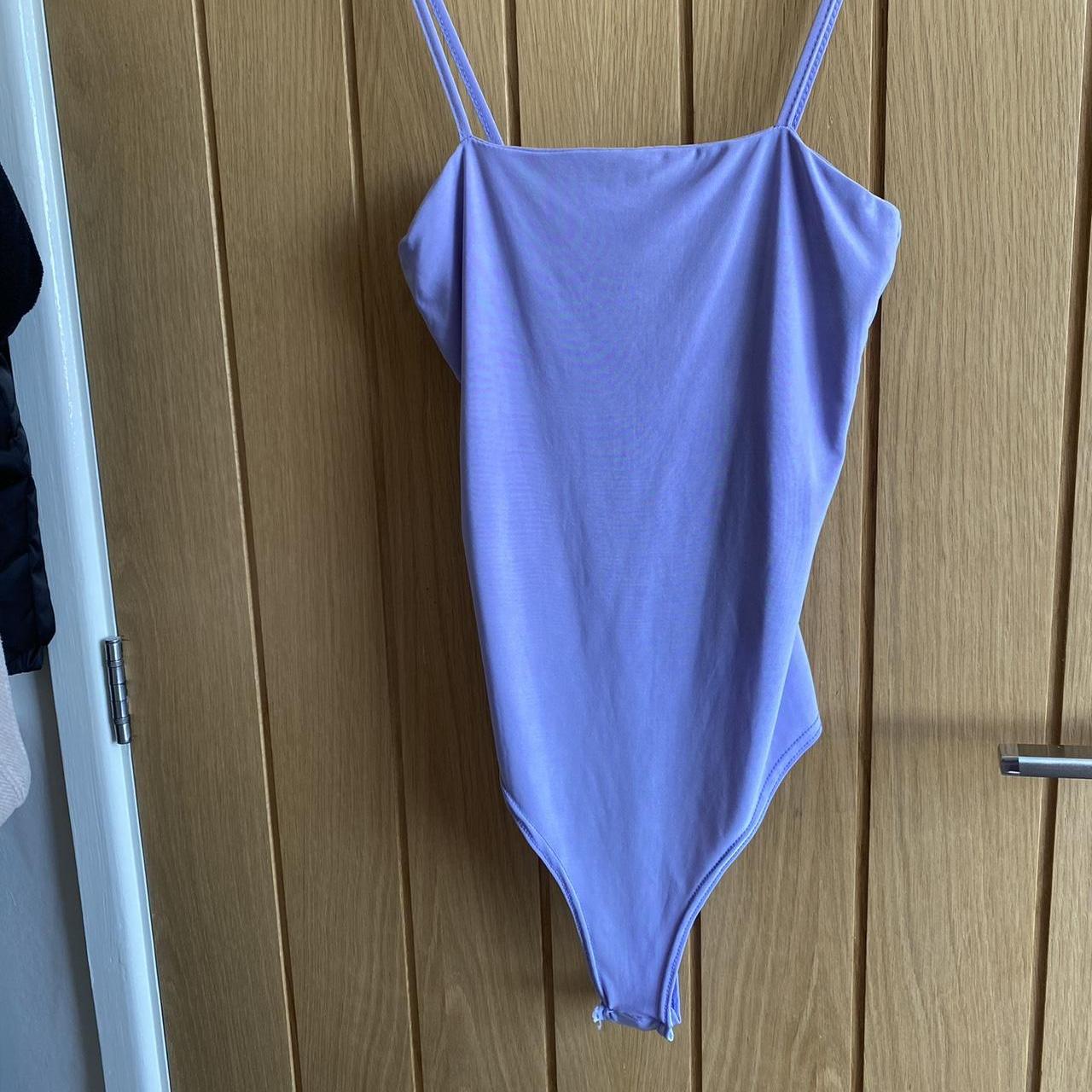 Missguided lilac bodysuit, really nice slinky... - Depop