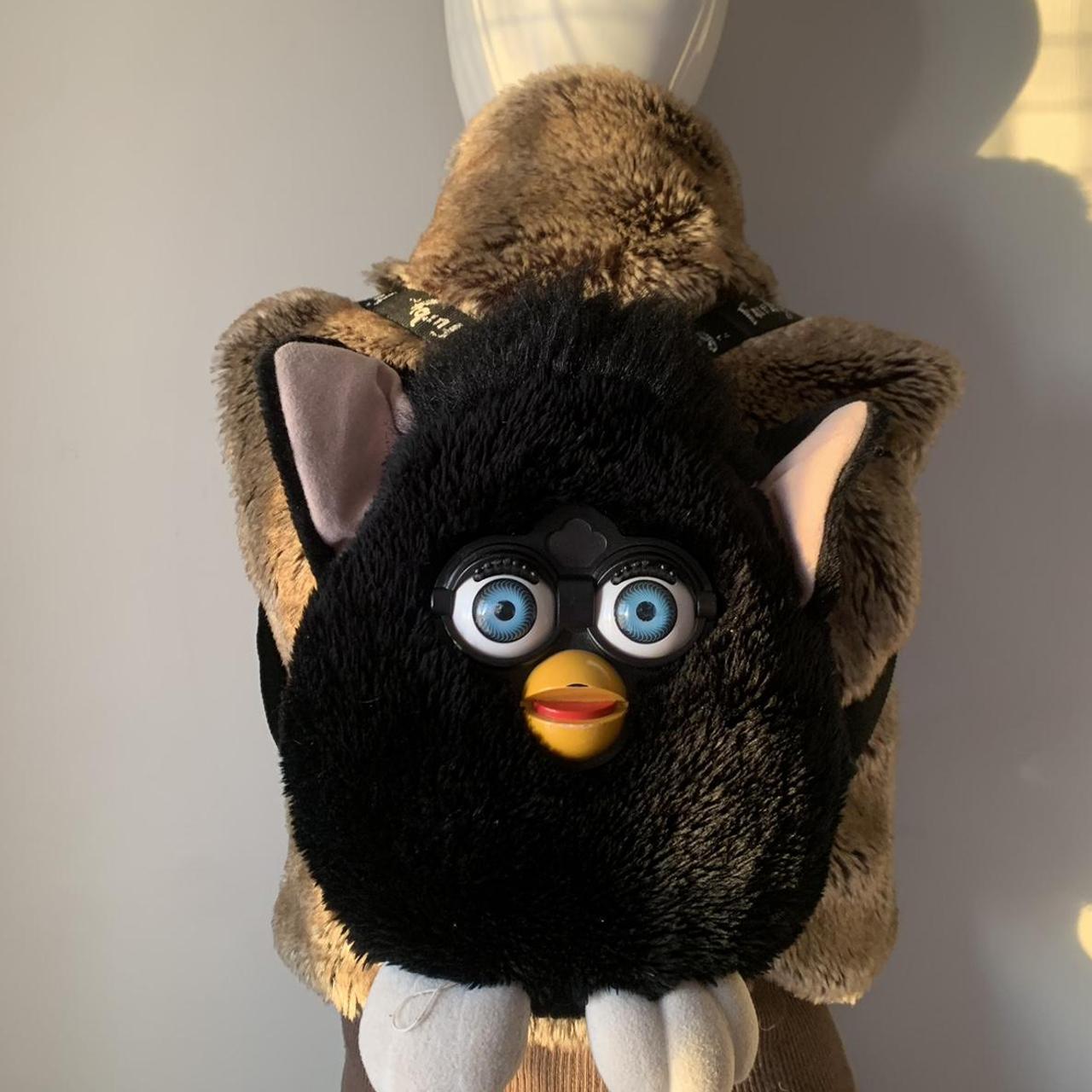 1999 rare Black Furby plush backpack #goth... | Depop