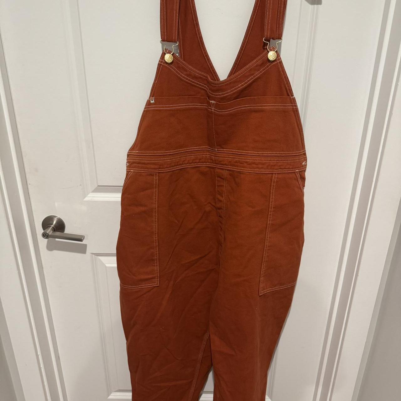 Burnt terracotta Big Bud Press overalls in a 1xl | Depop