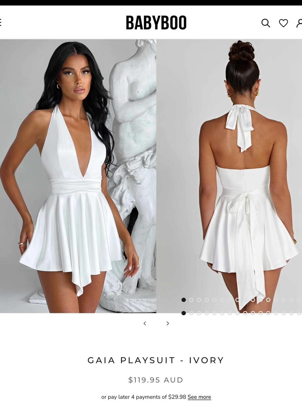 Baby boo white jumpsuit. Originally £72. Worn once... - Depop