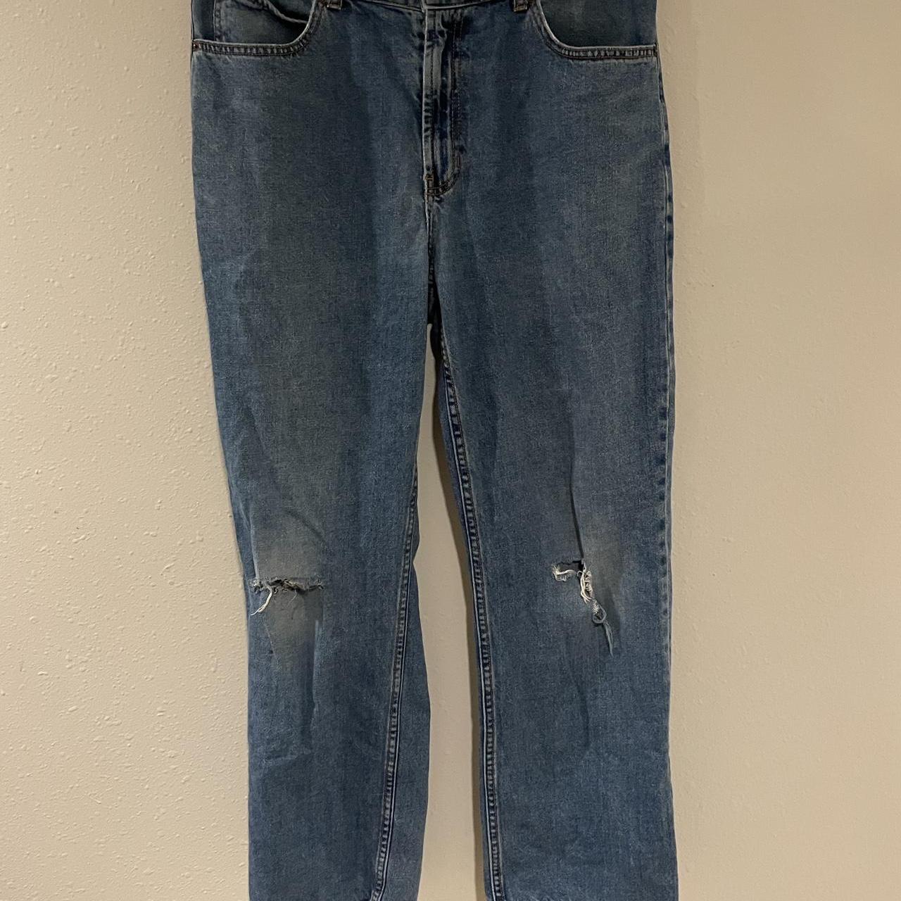 Ripped Blue jeans #ripped #bluejeans #jean #denim #y2k - Depop