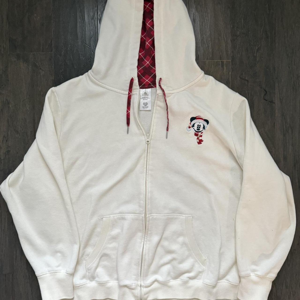 Disney Embroidered Mickey Mouse Christmas Zip-up... | Depop