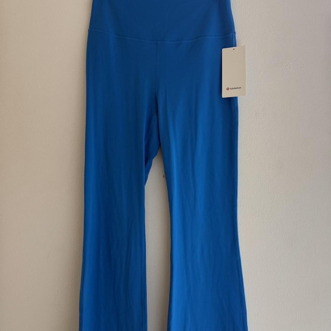 Lululemon bright blue flare leggings NWT Size 10 | Depop