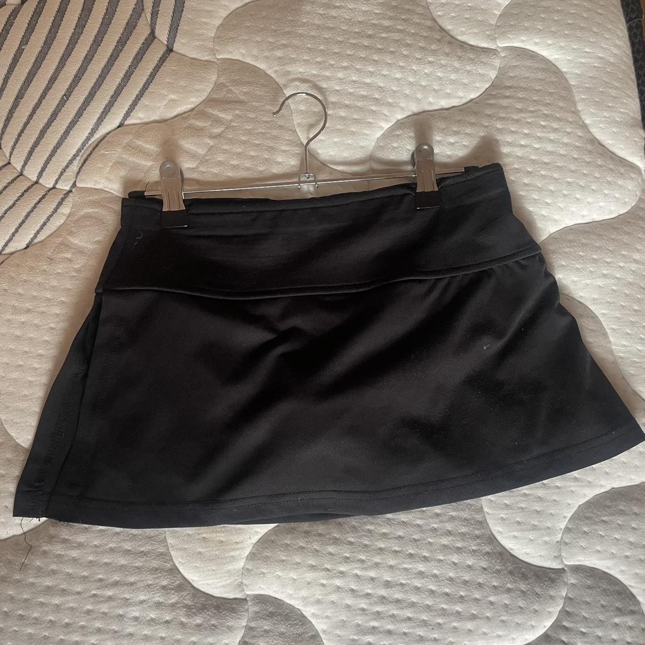black mini (very short) skort/skirt. has built in... - Depop