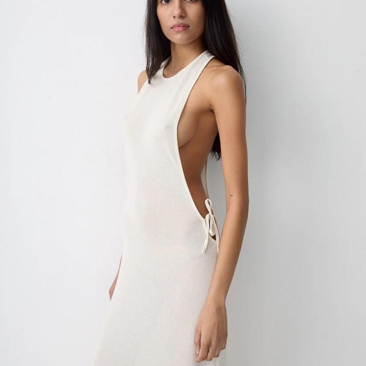 Atfirstsight studio dress minimalist, neutral... | Depop