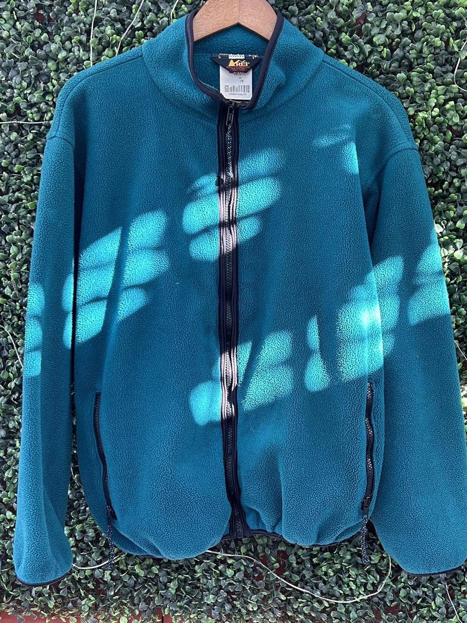 Vintage REI Fleece Jacket Teal and Black Colorway... - Depop