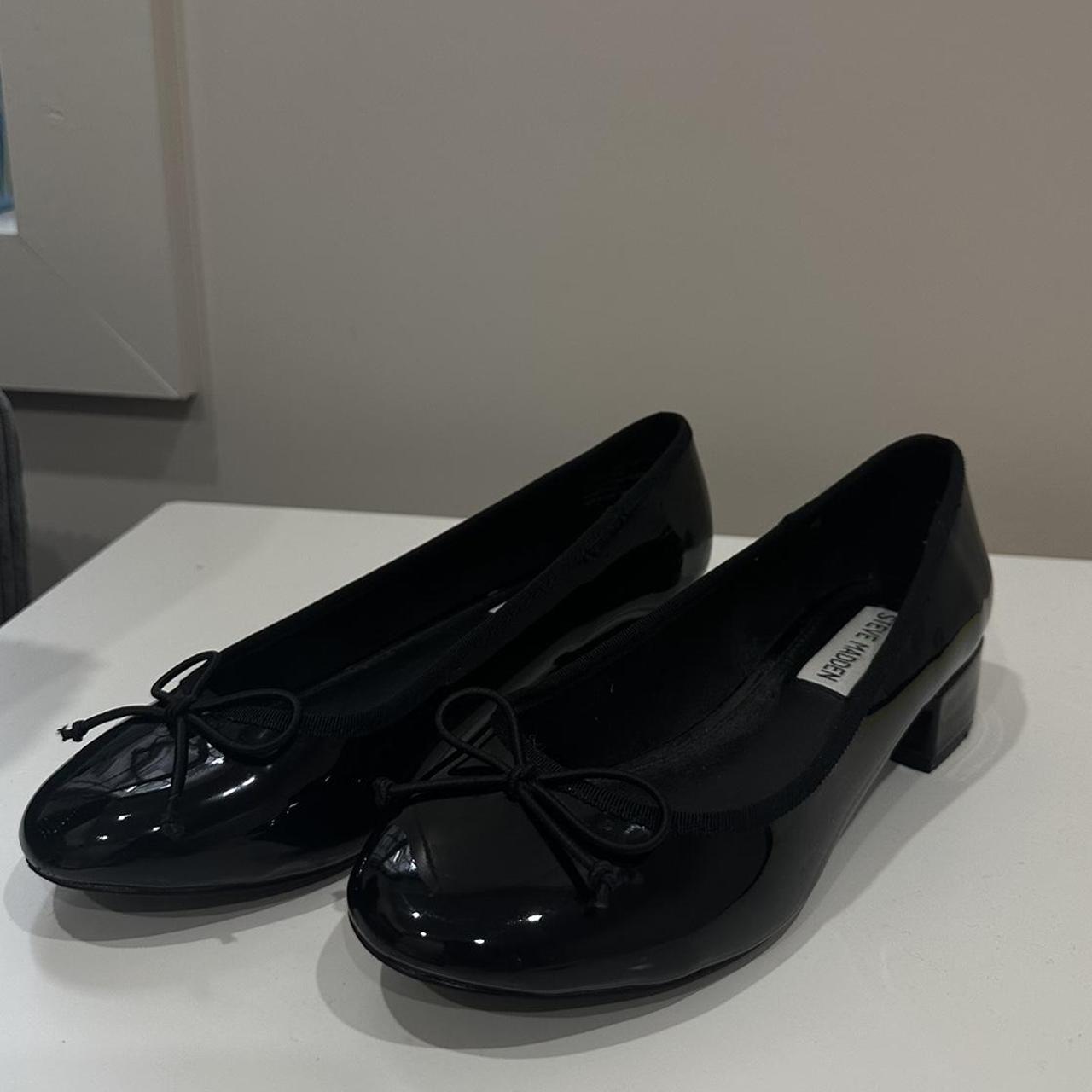 Steve Madden Cherish Black Patent Ballet Flats 🩰 🖤... - Depop