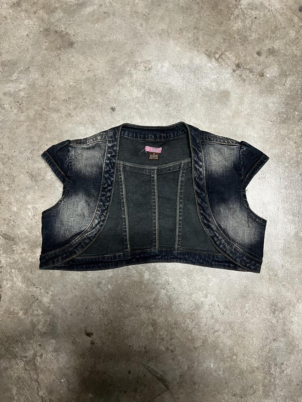 2000s Micro Mini Jean Jacket - size: Medium but can... - Depop