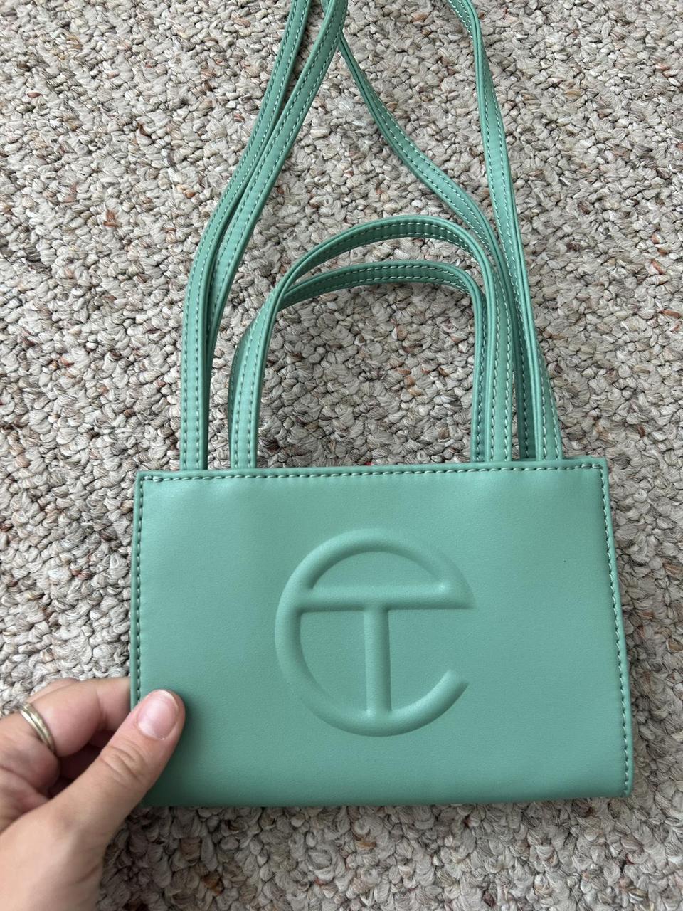 Authentic telfar mini in color sage worn once no Flaws - Depop