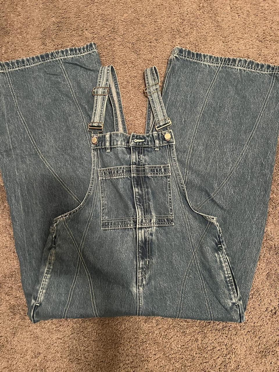 These adorable overalls have only been worn twice... - Depop