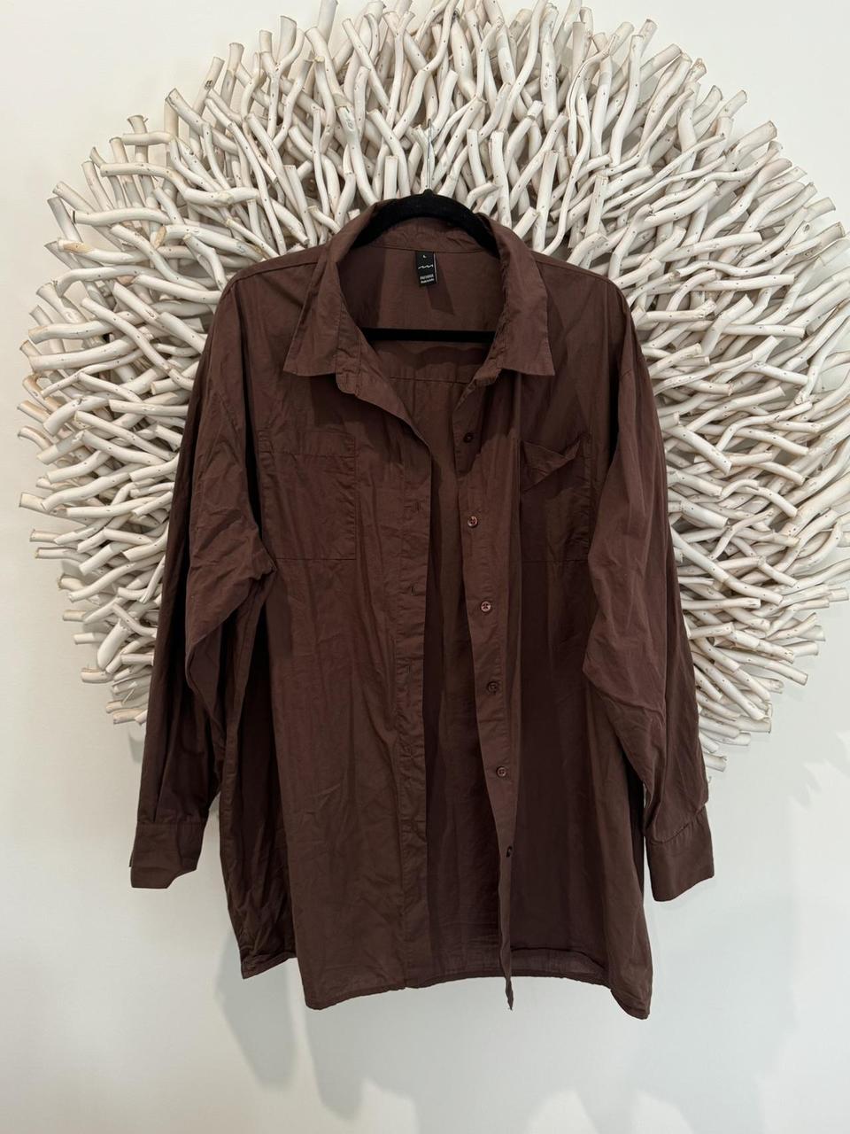 Factorie Button Up Top Oversized Fit - Depop