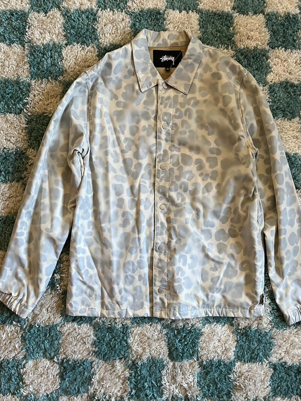 Stussy Leopard Coach’s Jacket. Leopard print jacket... - Depop