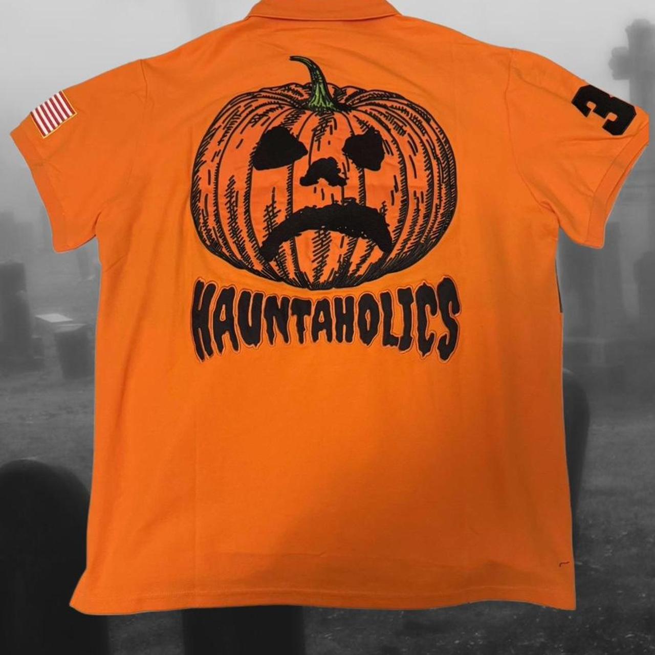 TAKING OFFERS ️ ️ HAUNTED MOUND ORANGE POLO WITH SUPER... | Depop