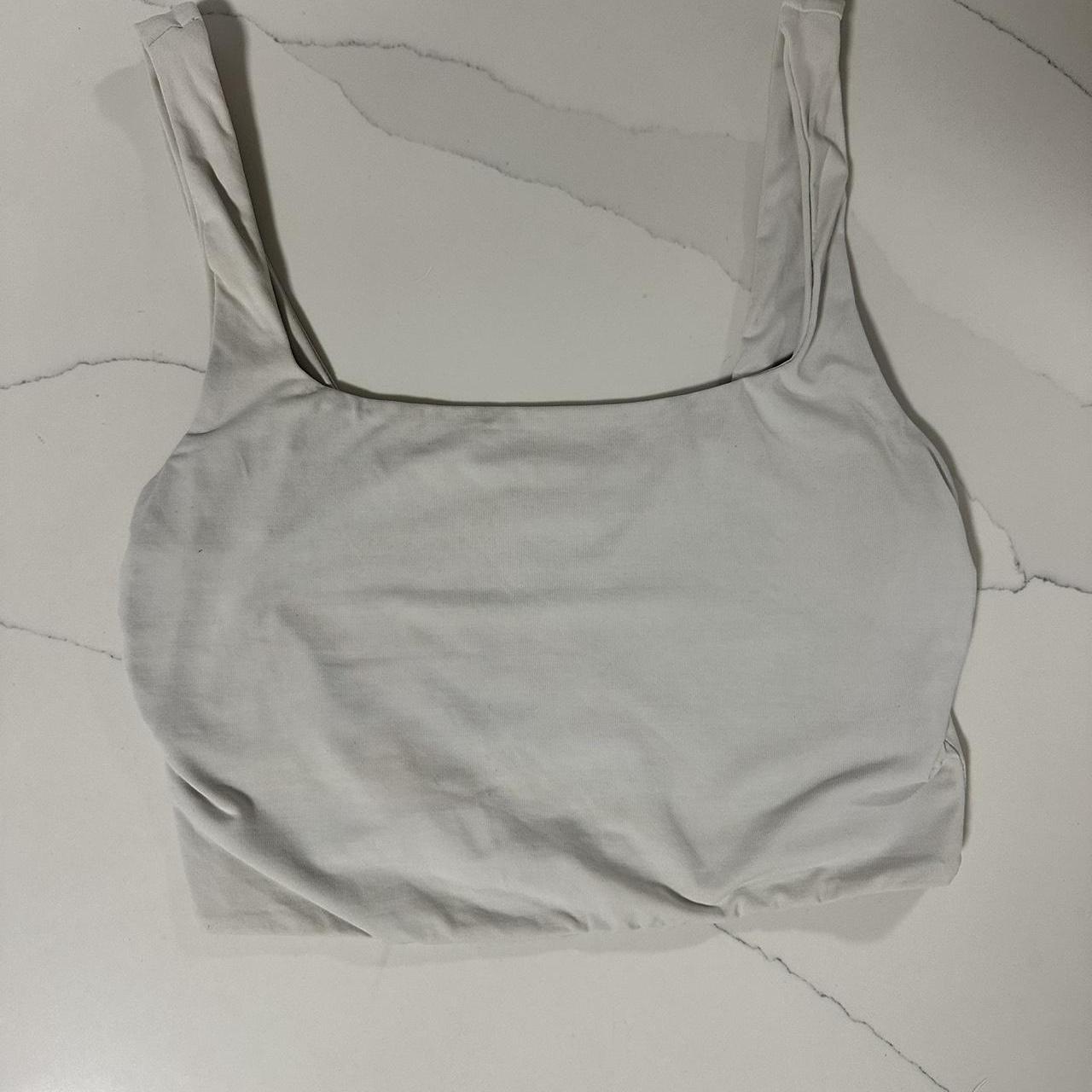 Kookai White Stretch Crop Tank Simple, sleek, and... | Depop