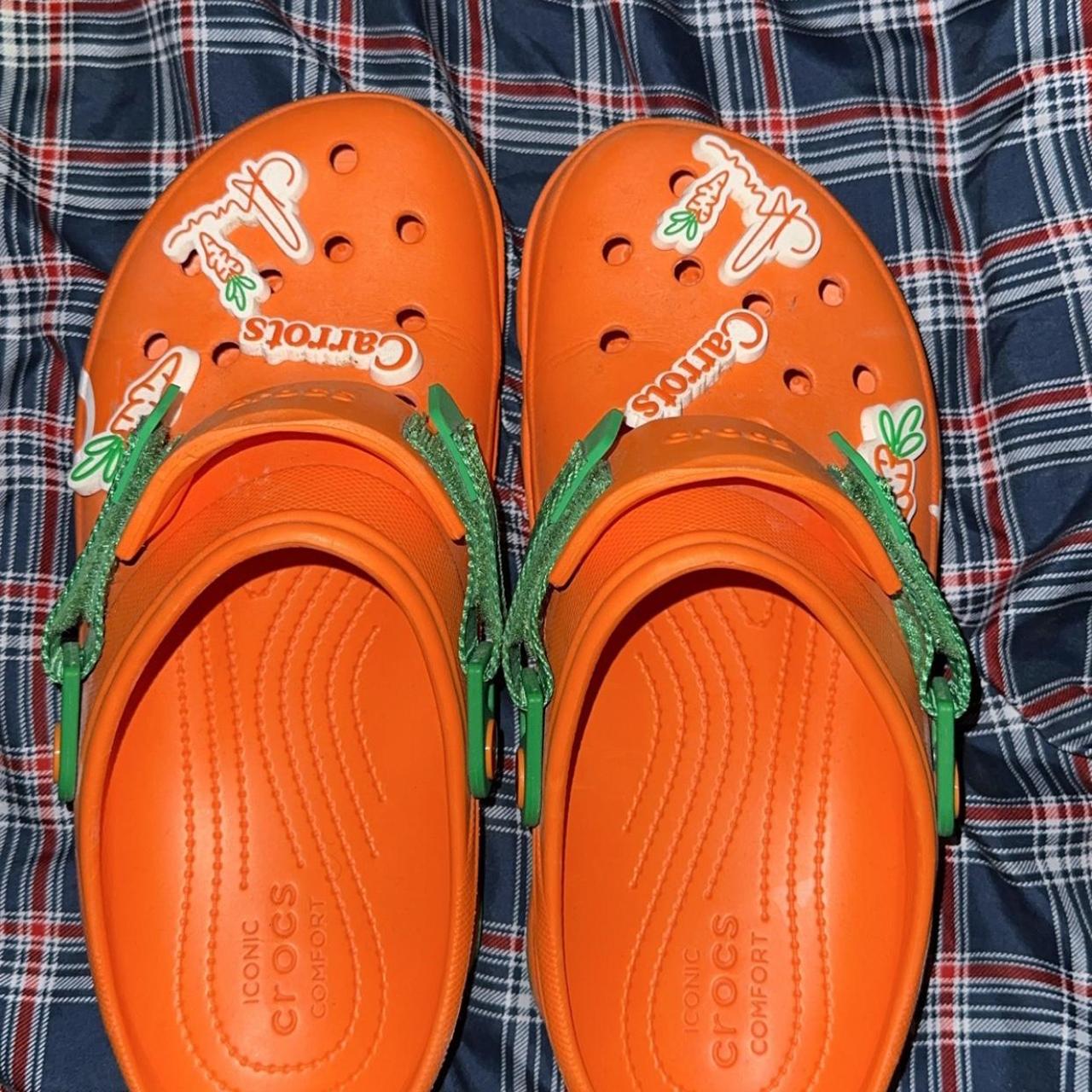 Carrot crocs by carrot they’ve been worn a couple... - Depop