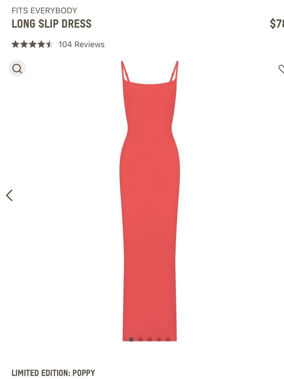 Skims long slip dress Size Large “Poppy” ‼️NEVER... - Depop