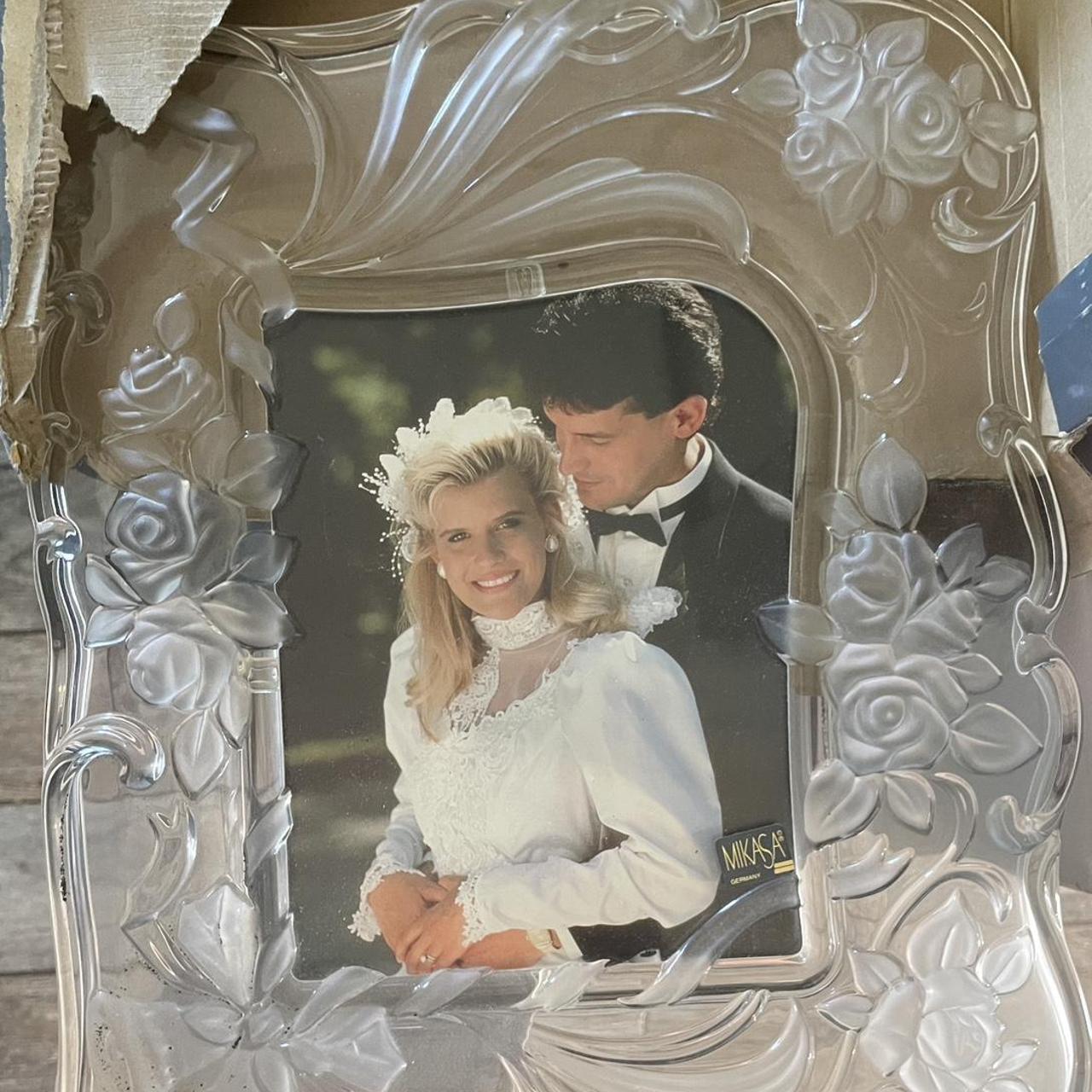 Heavy glass frame for wedding pictures or anything | Depop