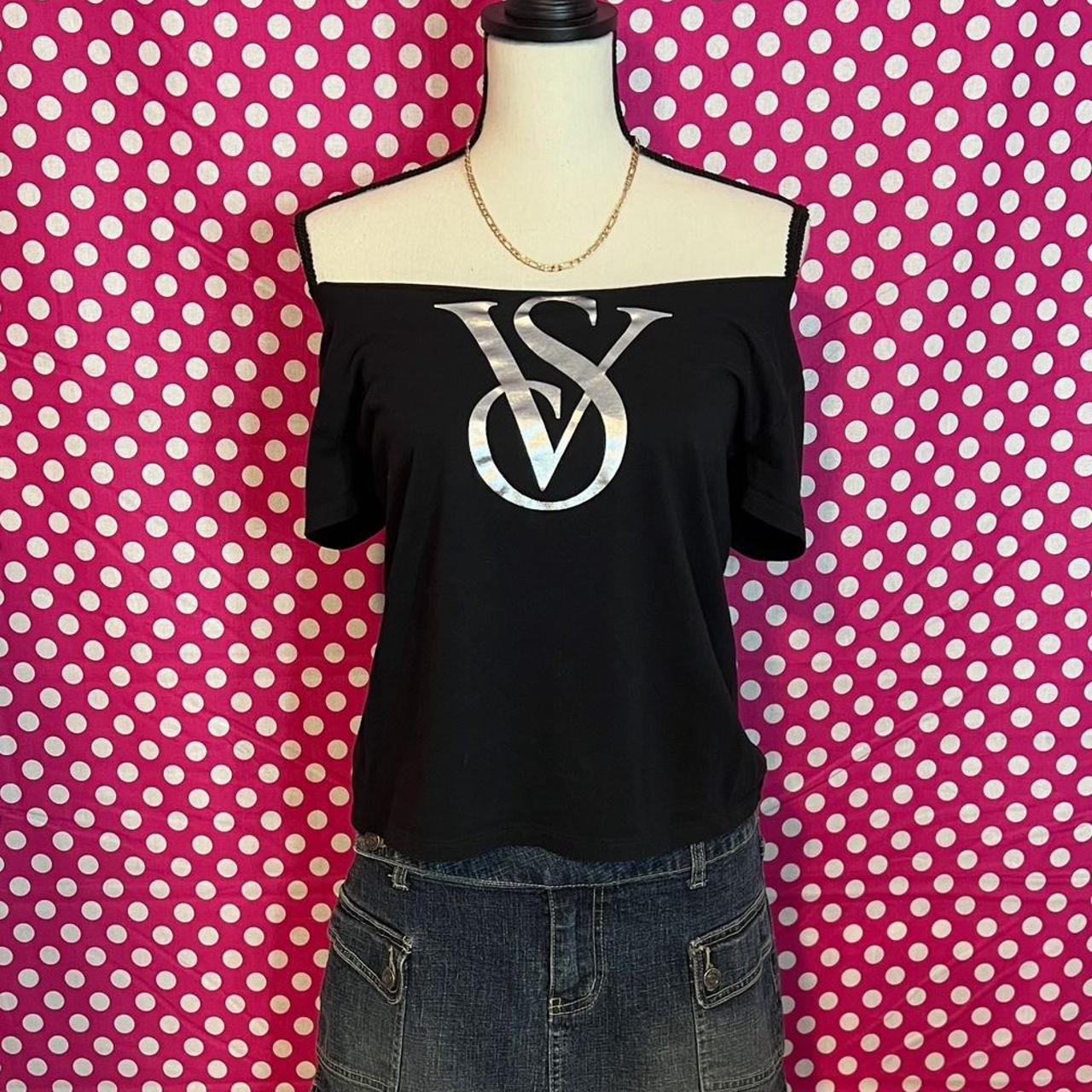 Victoria’s Secret Off The Shoulder Tshirt🖤 • short... | Depop