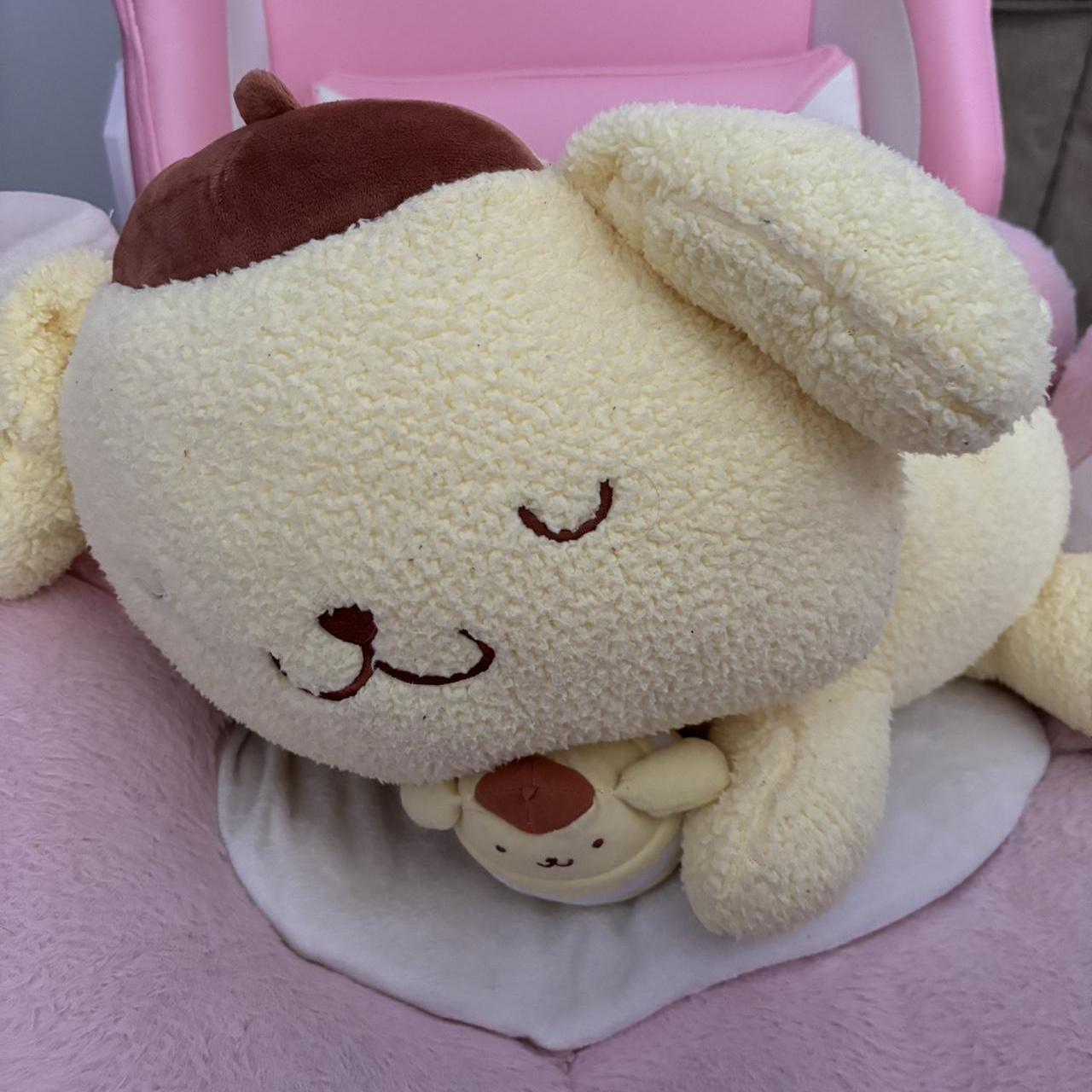 Sleeping Pompompurin Plush #Sanrio #pompompurin... - Depop