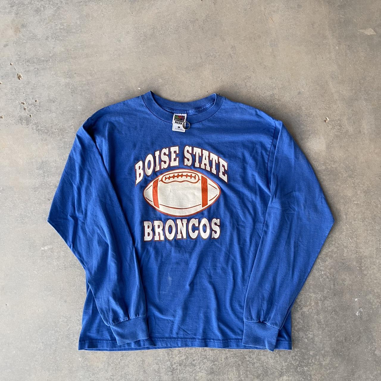 90s Boise State Football Long Sleeve Tee - Depop