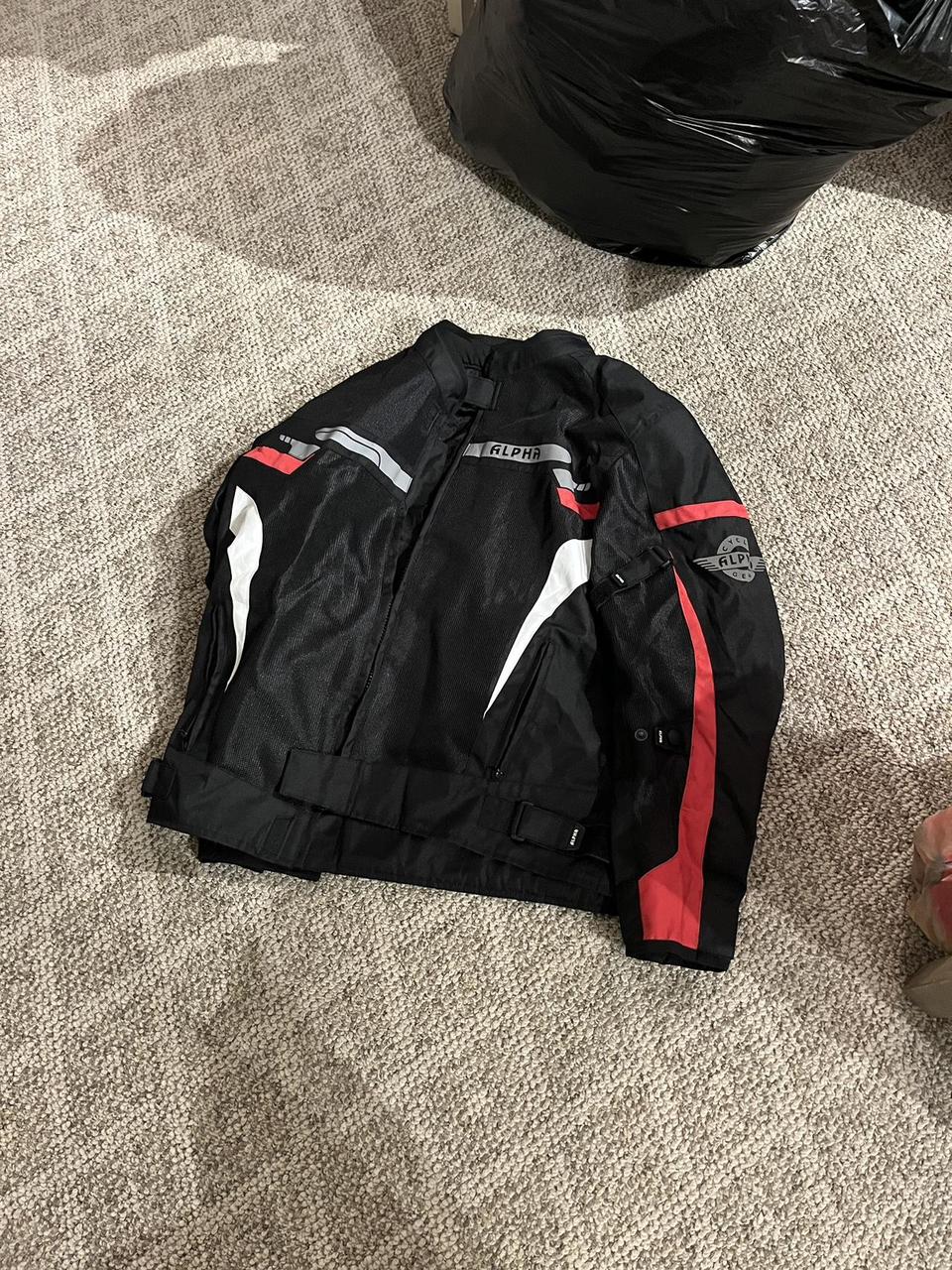 Motorcycle Padded Jacket Red Alpha Cycle Gear - Depop