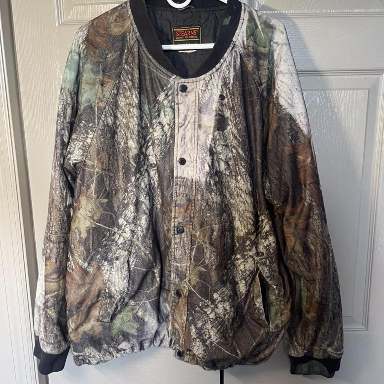 Vintage camouflage jacket vintage camo jacket size... - Depop