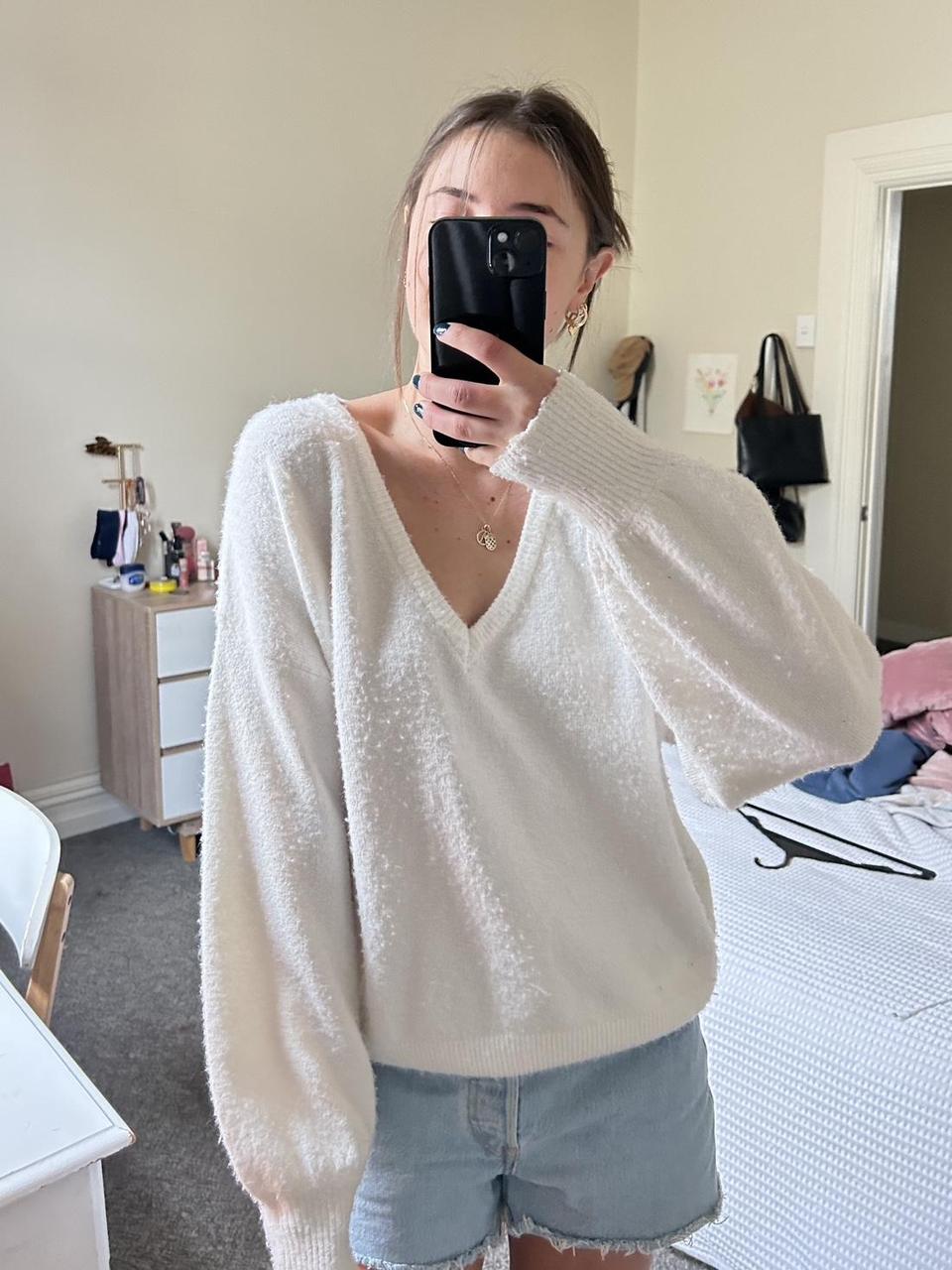 Super cozy glassons knit Pretty cream colour size... - Depop