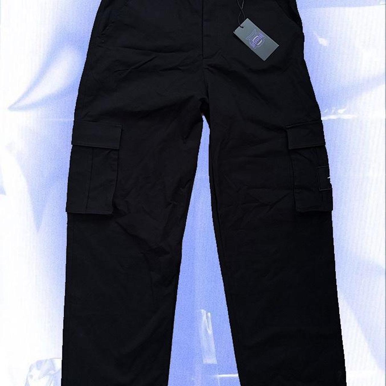 INAKA Power Black Cargo Pants with Adjustable ankle... | Depop