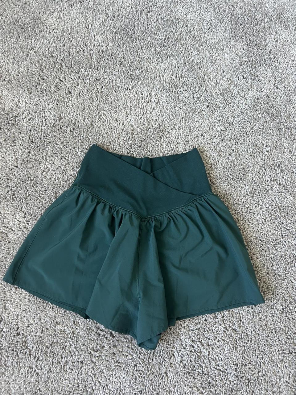 AERIE real me crossover flowy shorts in mystical... - Depop