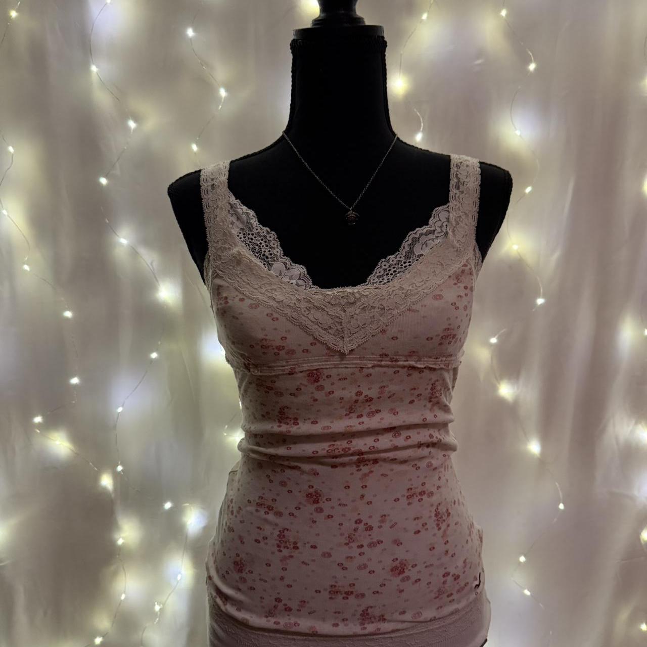 cutest vintage pink hollister lacey cami - very... | Depop