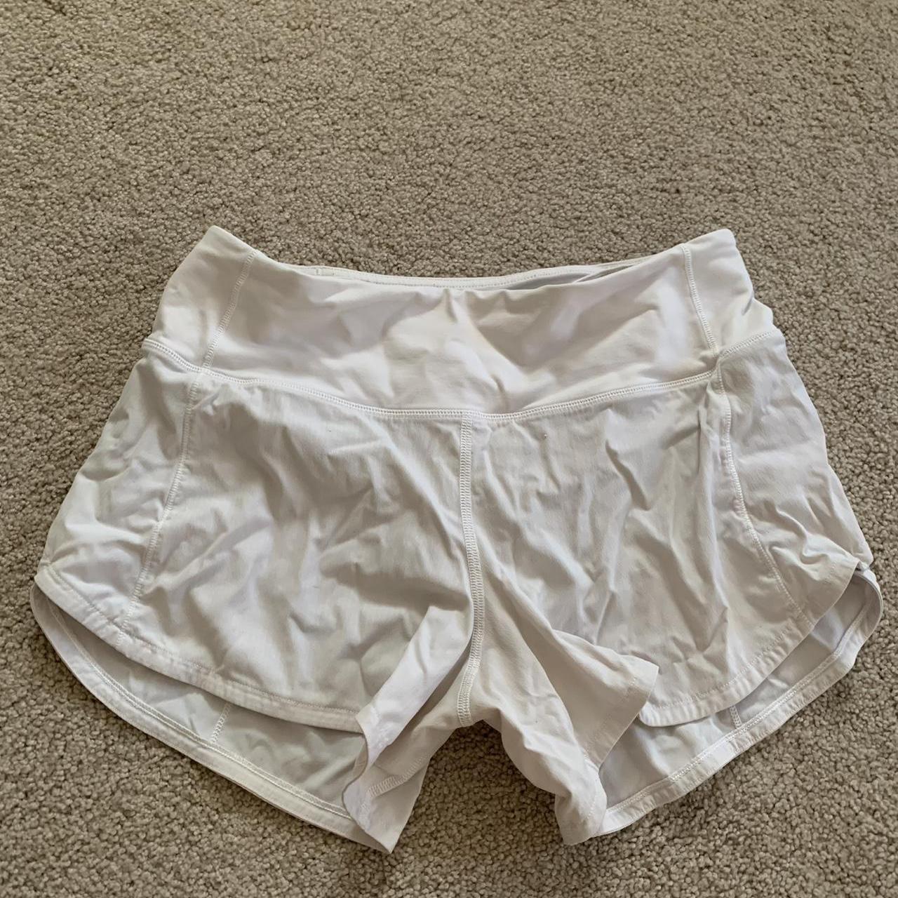 Lululemon White Speed up High Rise Shorts 2.5 Inseem | Depop