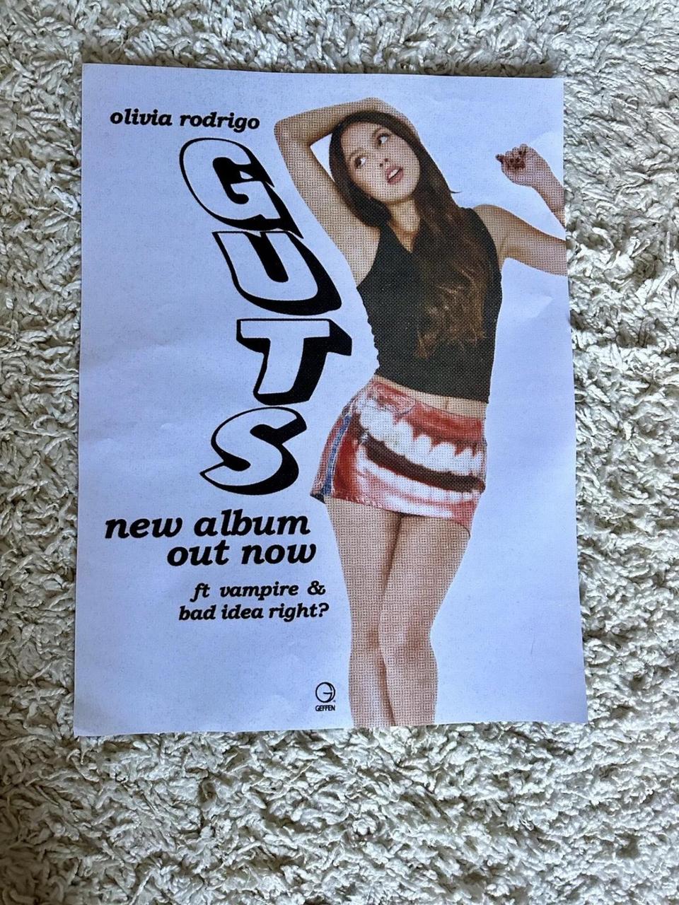 Olivia Rodrigo Guts Record Store Day poster. Given... - Depop